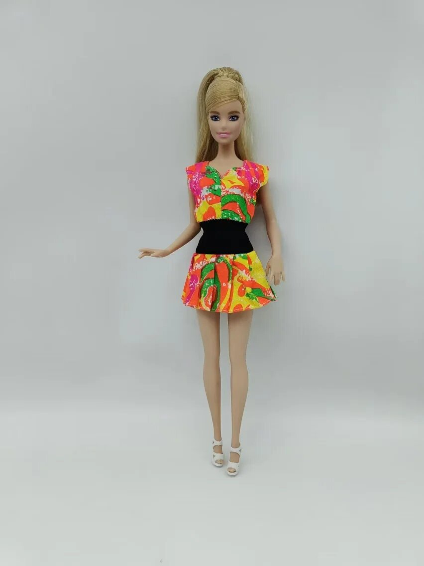 Модная кукольная одежда 11,5 дюймов для кукол Барби, комплект одежды, вечернее платье принцессы, укороченный топ, юбка 1/6, аксессуары для кукольного домика