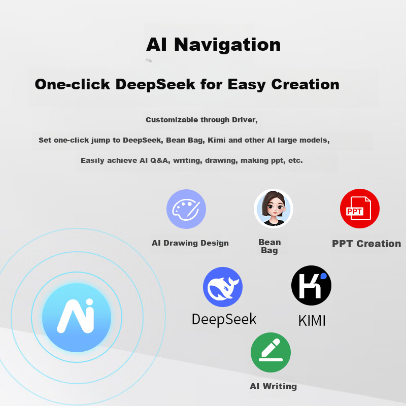 VENFISH AI Silent Wired Keyboard for Desktop Laptop Office Universal Voice Control Typing Support DeepSeek Gray White