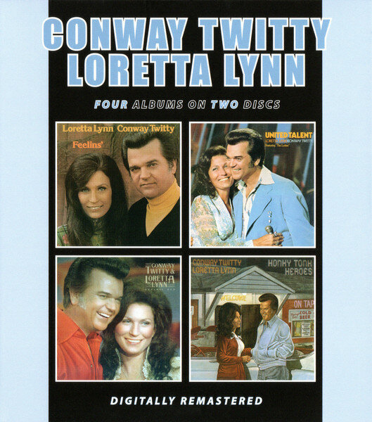 CONWAY TWITTY & LORETTA LYNN Feelins' / United Talent / Dynamic Duo / Honky Tonk Heroes (Компакт-диск)