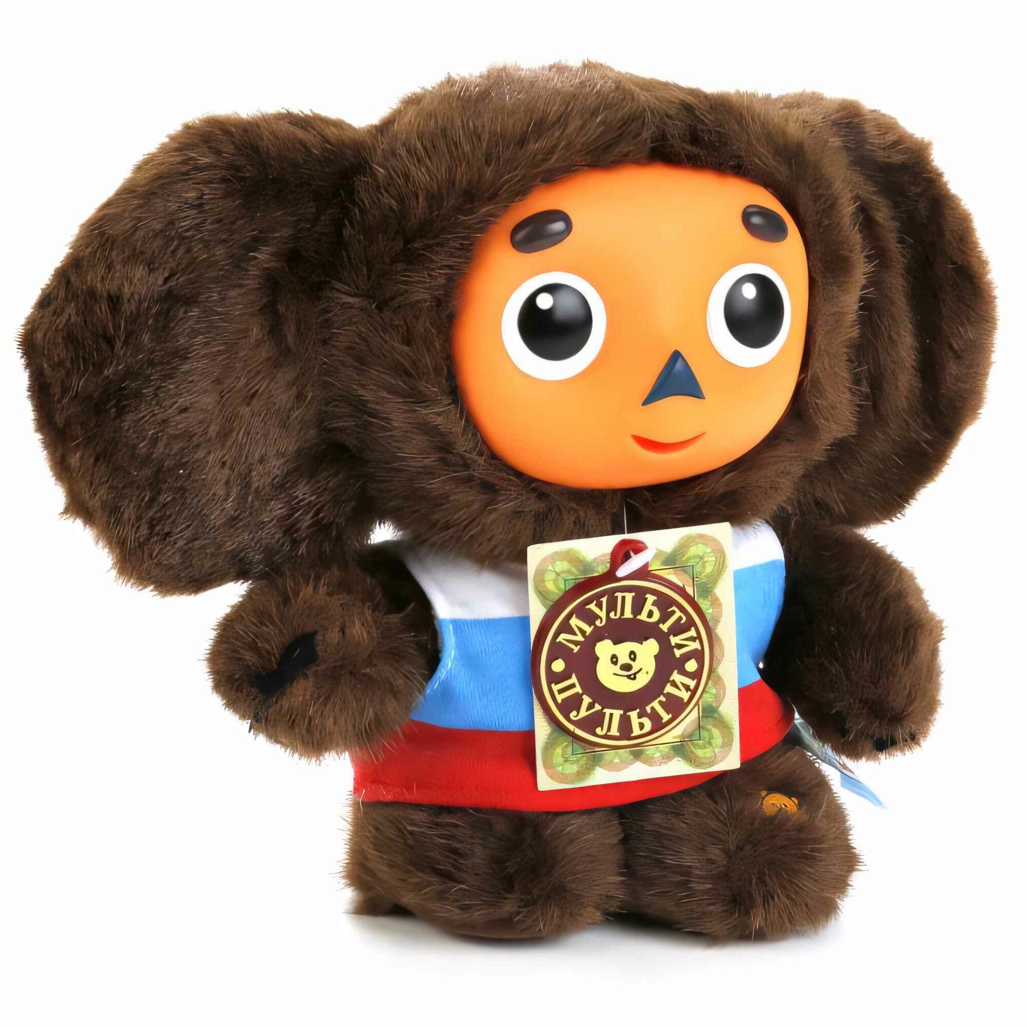 Мягкая игрушка Мульти-Пульти Чебурашка с пластмассовой мордочкой, озвученный, 17 см, арт. V85678/17A