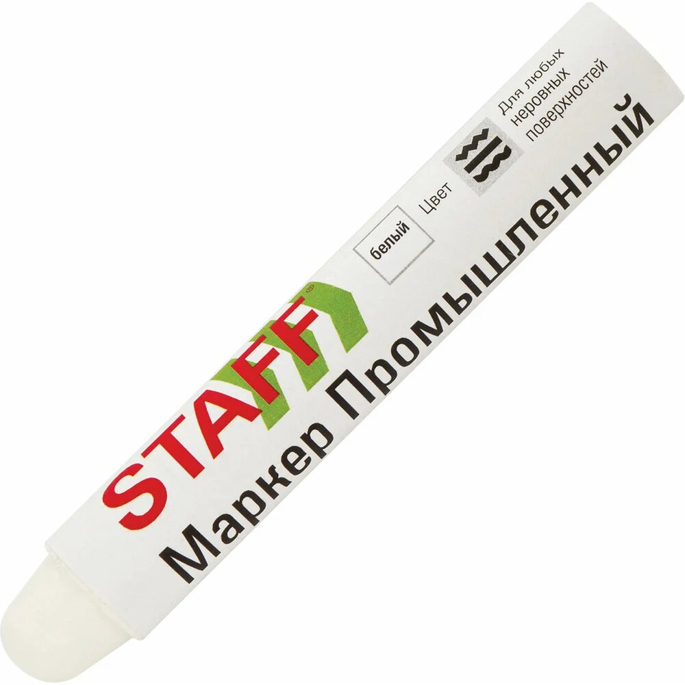 Промышленный маркер STAFF ПМ-100 твердый, белый, -20 до +40С, 150813