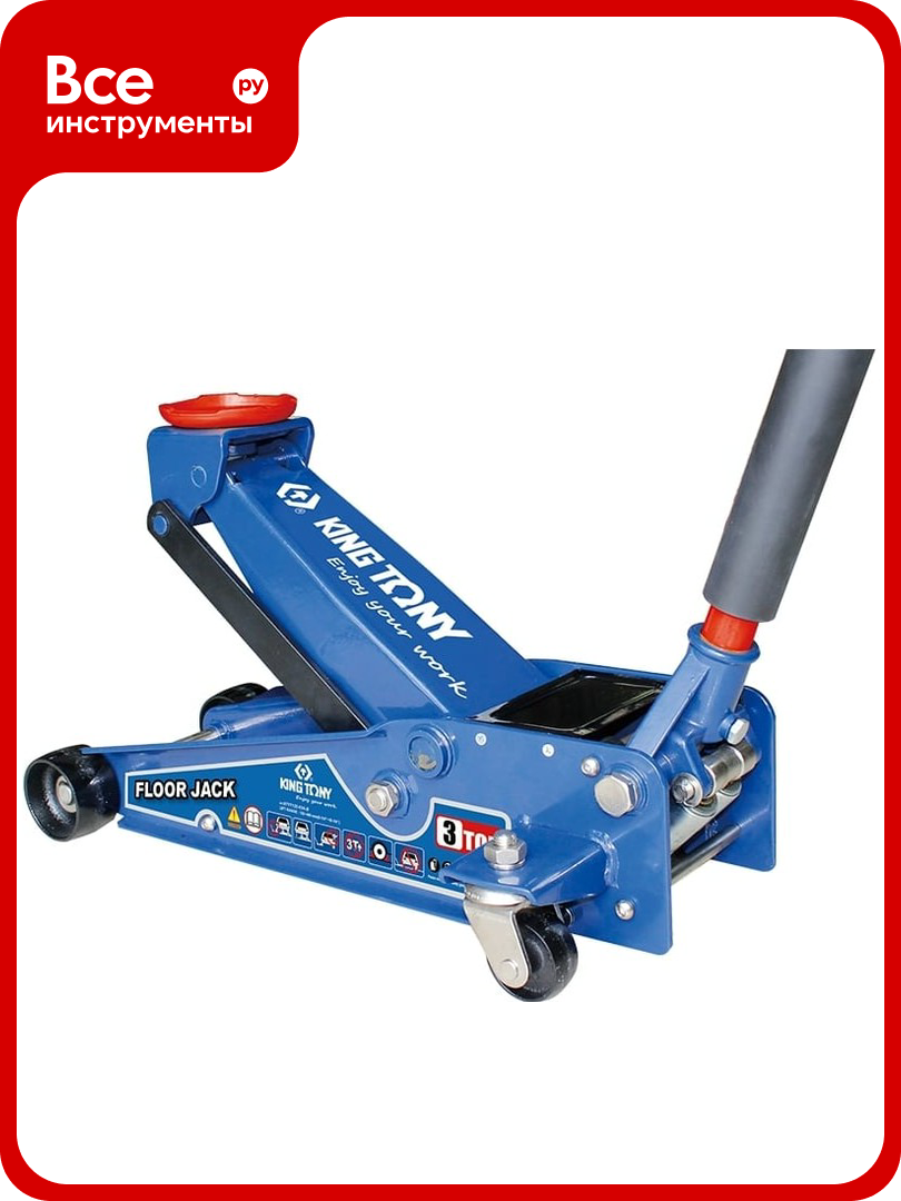 Подкатной домкрат KING TONY 3 т 9TYT132-03A-B, из стали, автосервисе