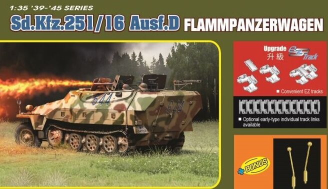 6219 Dragon Немецкий бронетранспортер Sd. Kfz.251/16 Ausf.D Flammpanzerwagen 1/35