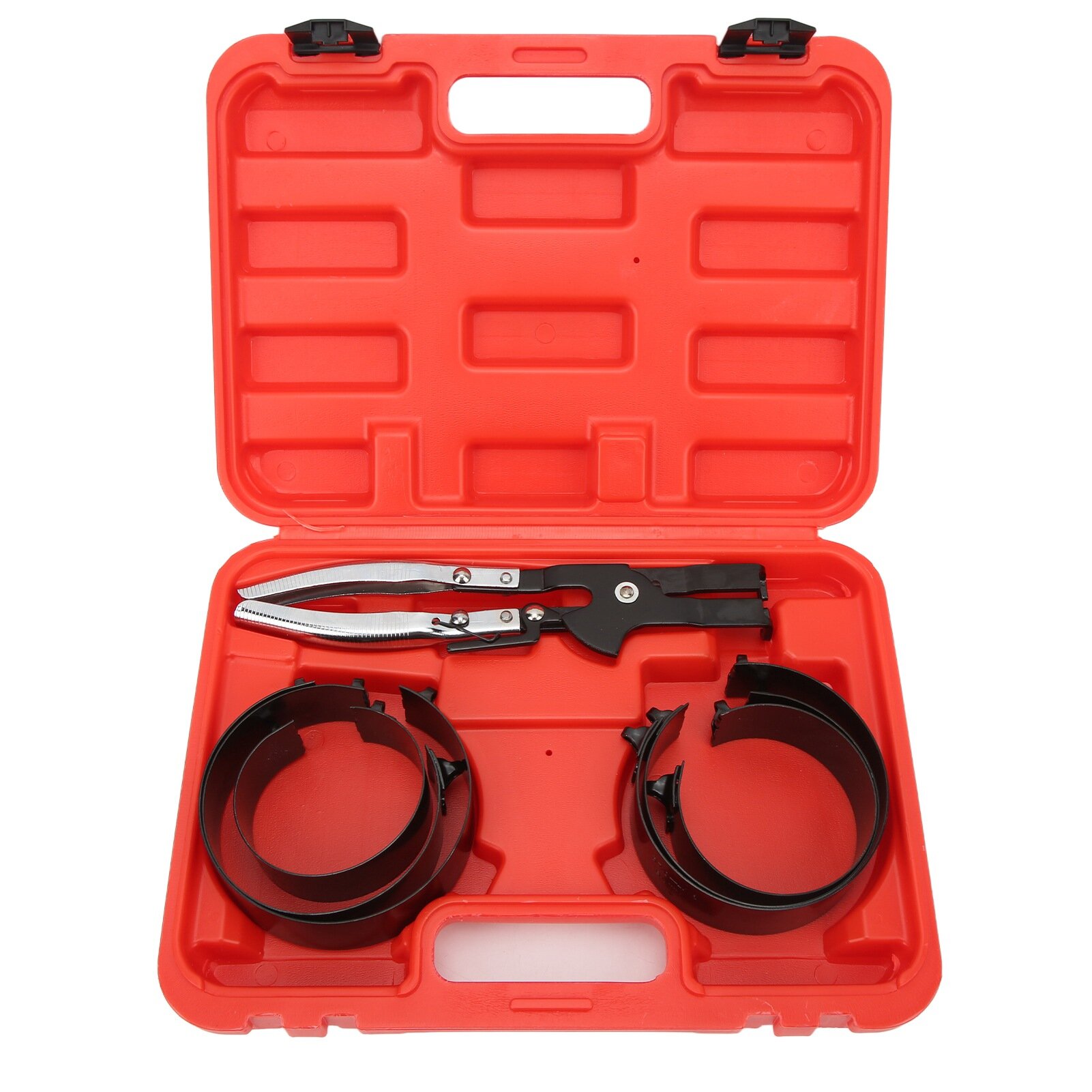 Универсальный набор компрессоров поршневых колец с 6 кольцами и установщиком для авто, инструмент для ремонта и обслуживания