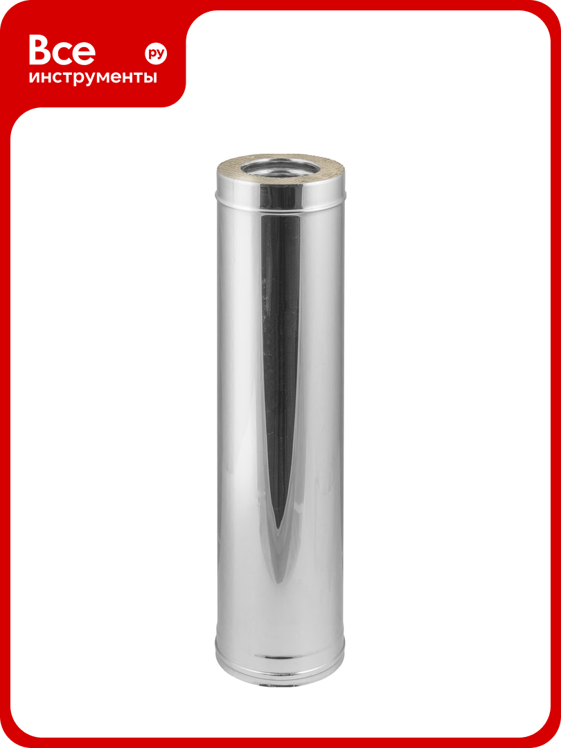 Труба феникс Дымоходы 2Т 1000 150, 430 1.0, 250, 430 000053014, нержавеющая сталь, 1000 мм