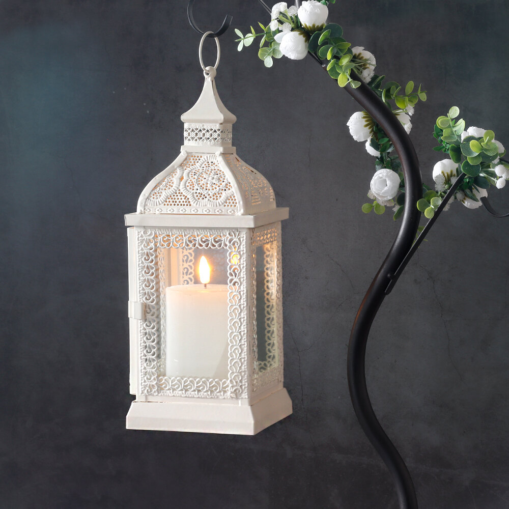 Подсвечник JHY DESIGN KRINGSINT, металл, белый, настольный, подвесной, высота 32 см, длина 12 см