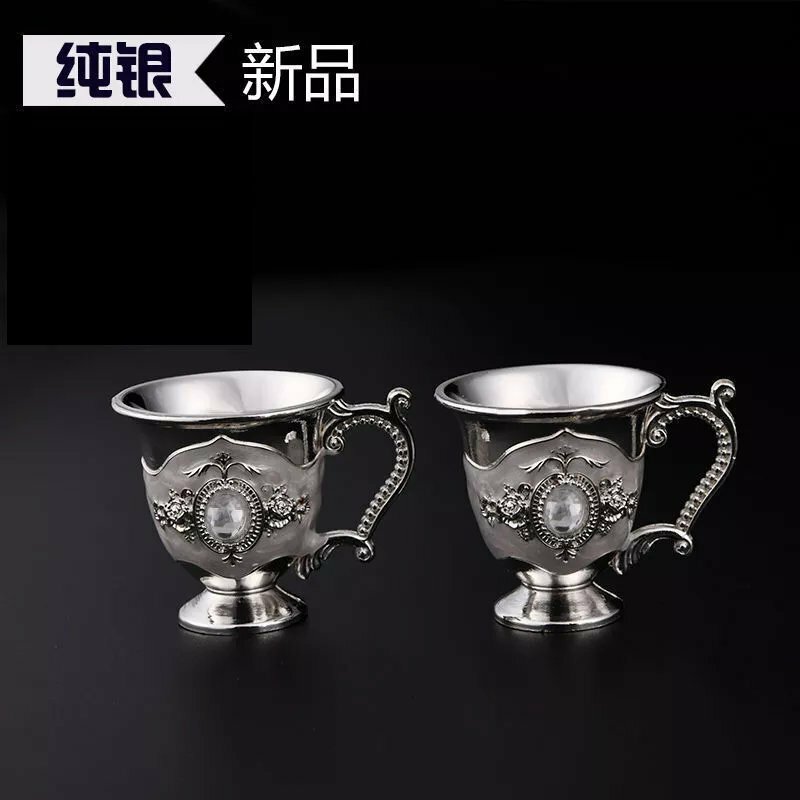 Винный сервиз, серебро 999, 8 предметов, для белого вина