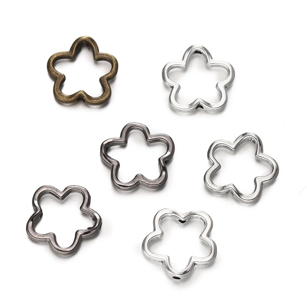 Подвески-цветочки AGCFABS 10 шт. Random Mixed