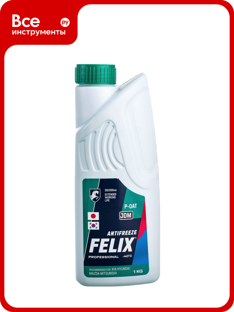 Антифриз FELIX JDM 1 кг, зеленый 430206330 для использования в