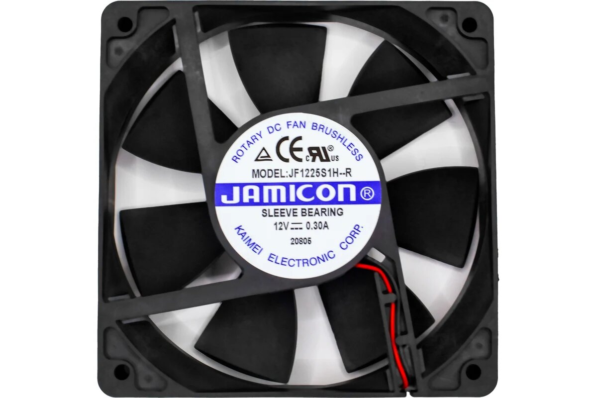JAFMICON JF1225S1Y-R 12V Вентилятор осевой для электроники с повышенной надежностью
