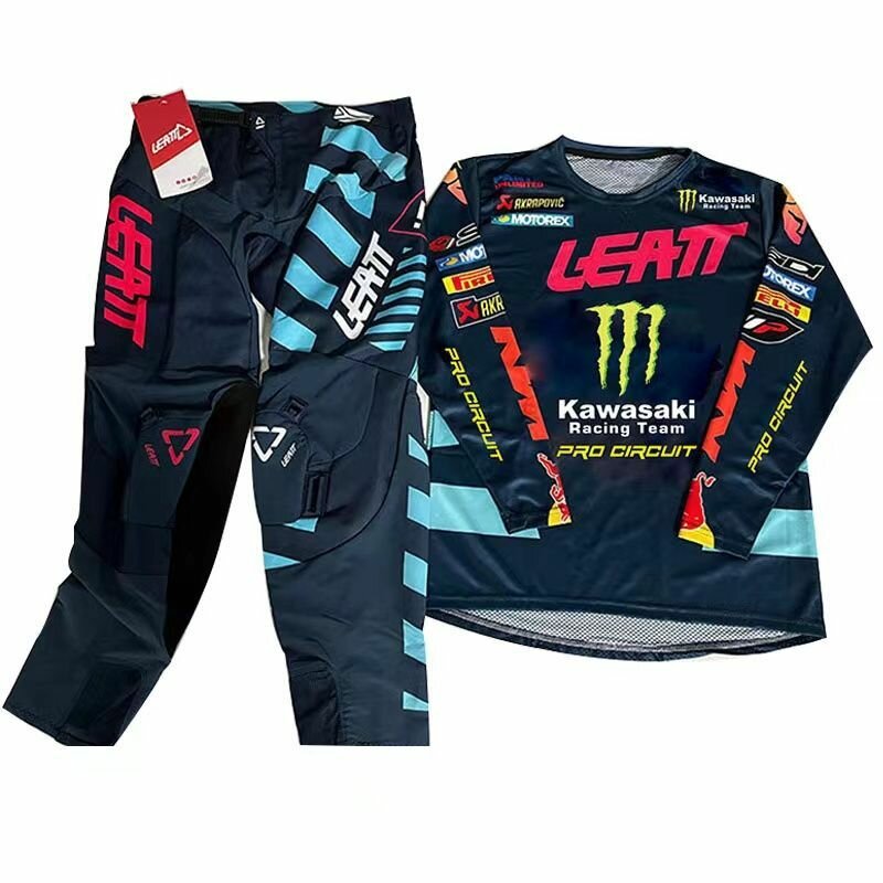 Новый 2023 LEAT гоночный костюм мотокросс Джерси и штаны MX ATV Dirt Bike Gear Set мотоциклетная одежда mtb enduro