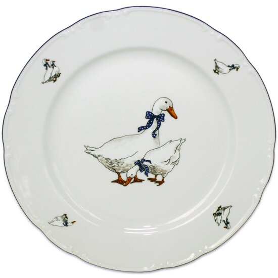 Тарелка Thun 1794 "Констанция", декор "Гуси", 30 см. (КСТ0002)