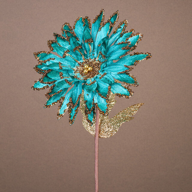 Декоративная ветка Sesto Kalende 45 см бирюзовый, Winter Deco, 5001143