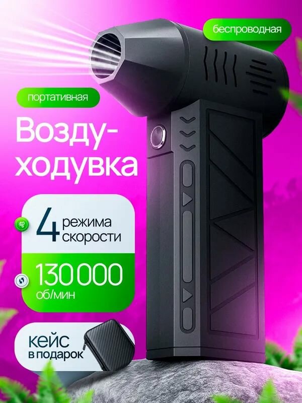 Воздуходувка портативная, 200 вт, ветродуйка аккумуляторная, турбовентилятор