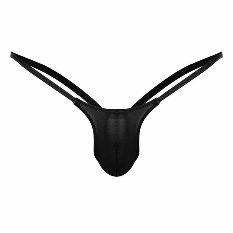 Черные мужские стринги XL из полиэстера и спандекса