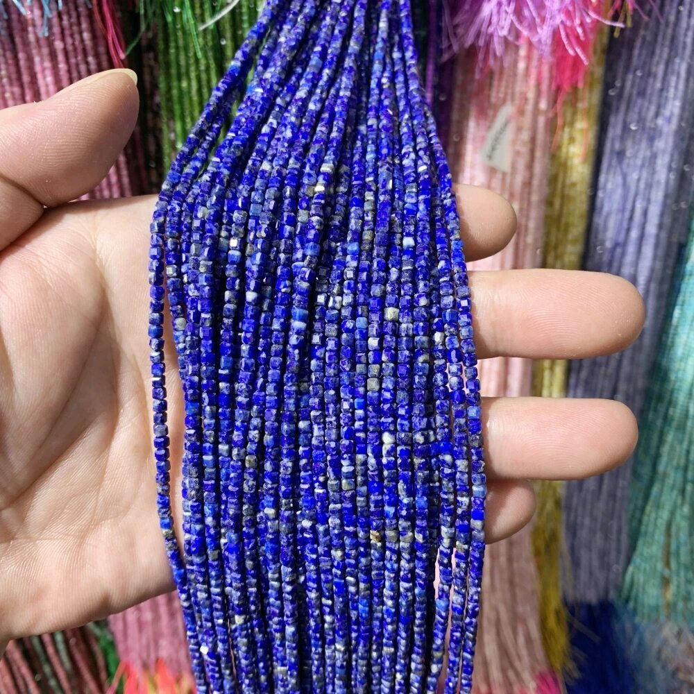 Синие турмалиновые бусины 2 мм Фиолетовый, Lapis