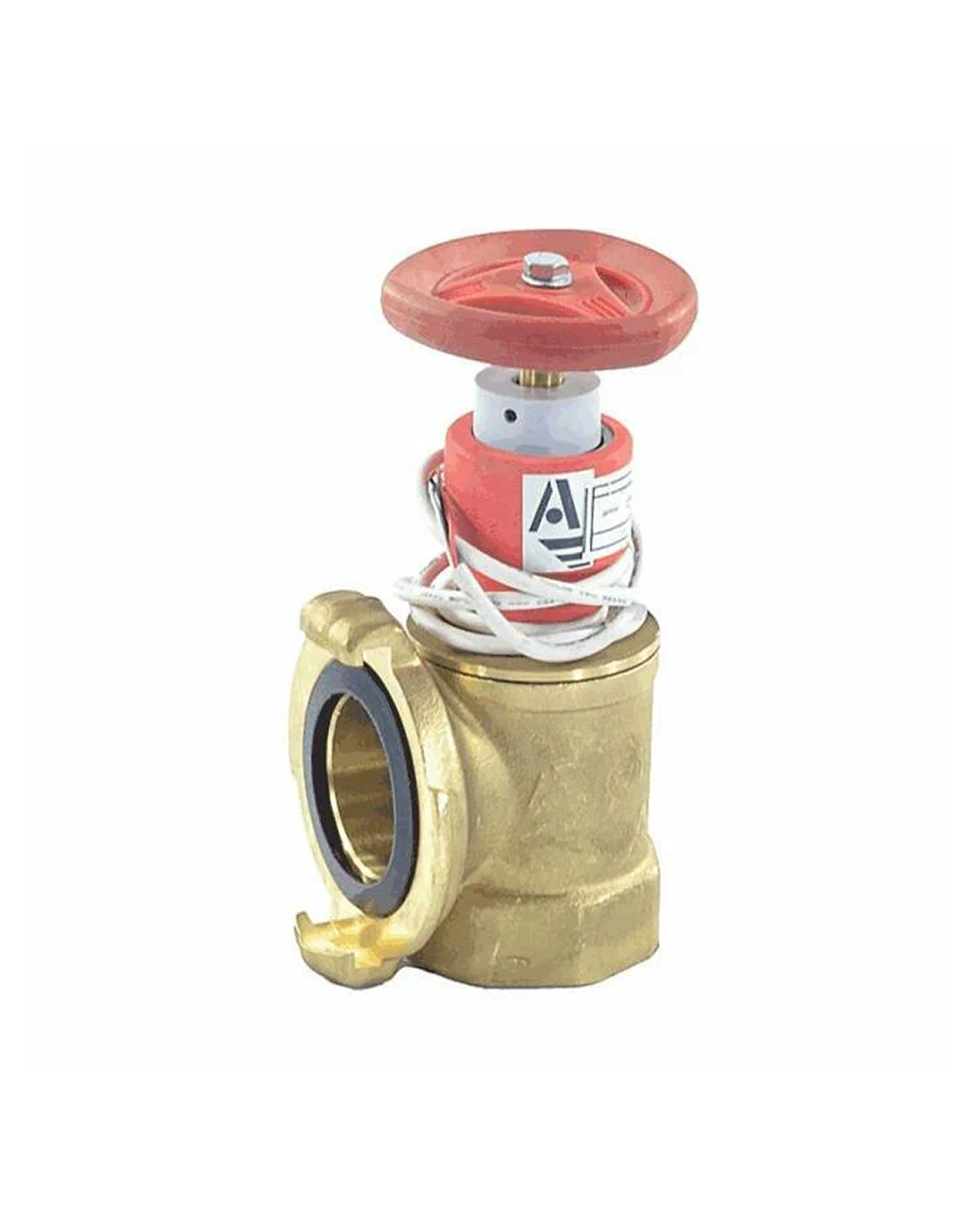 Клапан пожарный Апогей 110054, латунь, угловой, Ду 50, с ДППК