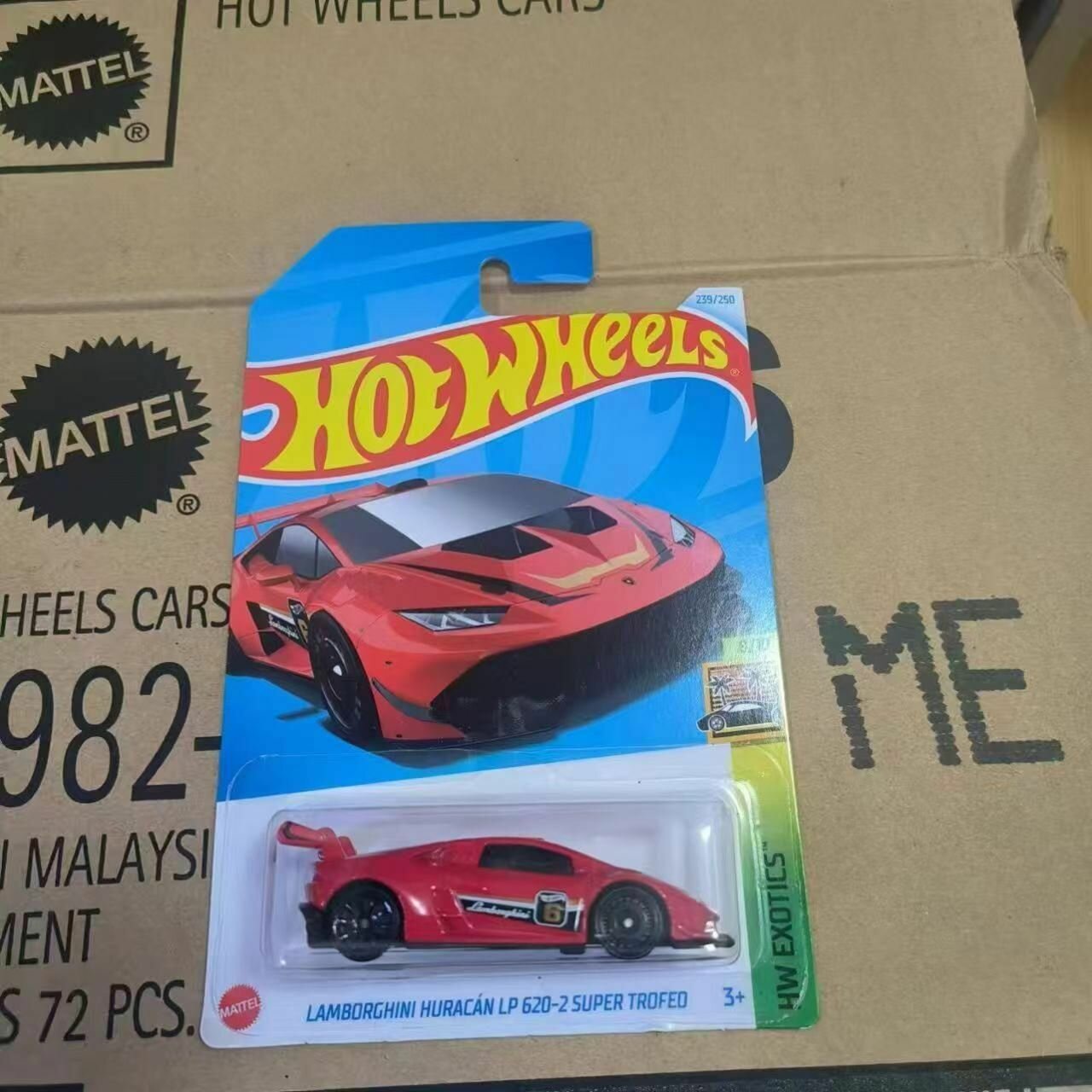Машинка HOTWHEELS Super Treasure Hunt 1/64 Car LAMBORGHINI HURACAN LP 320-2 SUPER TROFEO 2024-239-HTF43xf