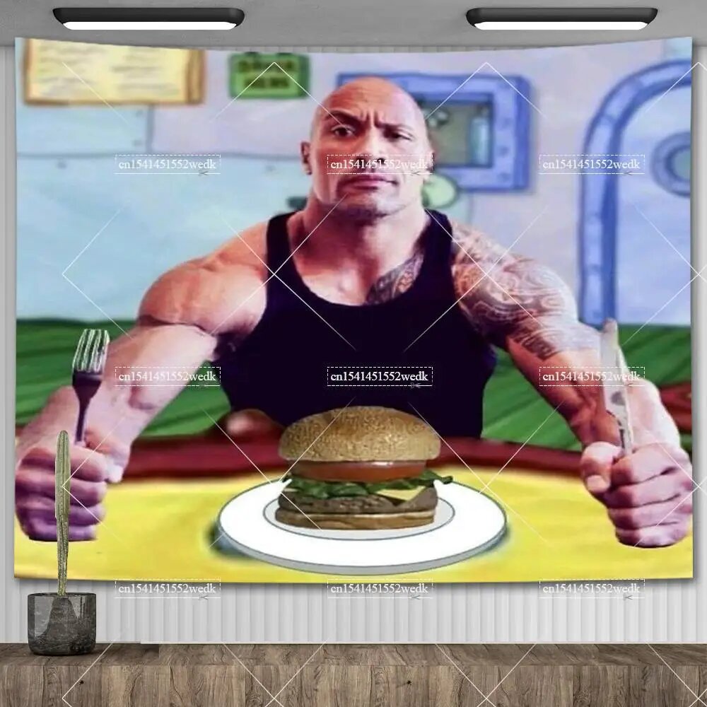 Гобелен The Rock Johnson с едой черники FFO
