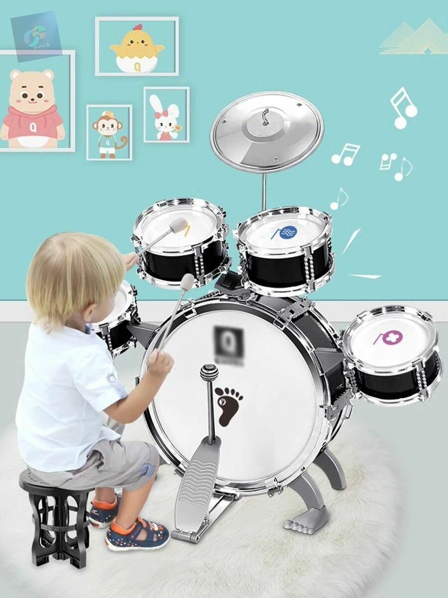 Детская музыкальная барабанная установка, Музыкальный инструмент барабаны для детей, 58х26.5х50 см