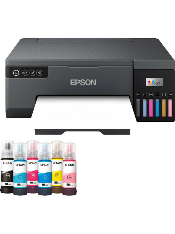 Принтер струйный Epson L8050, цветной, 5760x1440 dpi, А4, USB, серо-черный