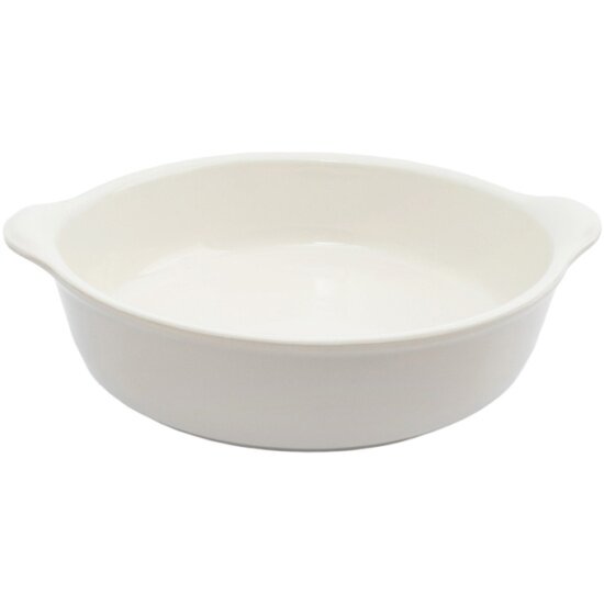 Форма для запекания Anna Lafarg Baker 23 см, круглая, керамика, молочно-бежевый (ANLAF-ZF3547)