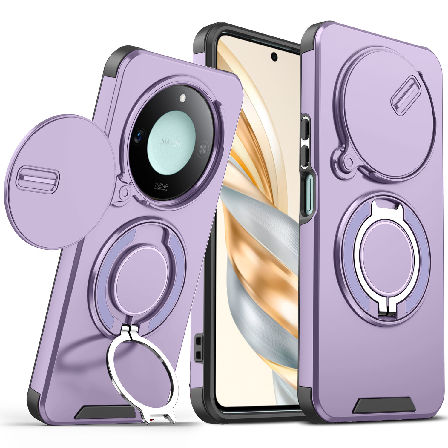 Чехол на Honor X9C Smart / Чехол на Хонор Х9С Smart противоударный, soft touch, чехол-кардиомонитор, поликарбонат (PC), защита камеры, ударопрочный, усиленные углы, держатель поп-сокет, Honor,