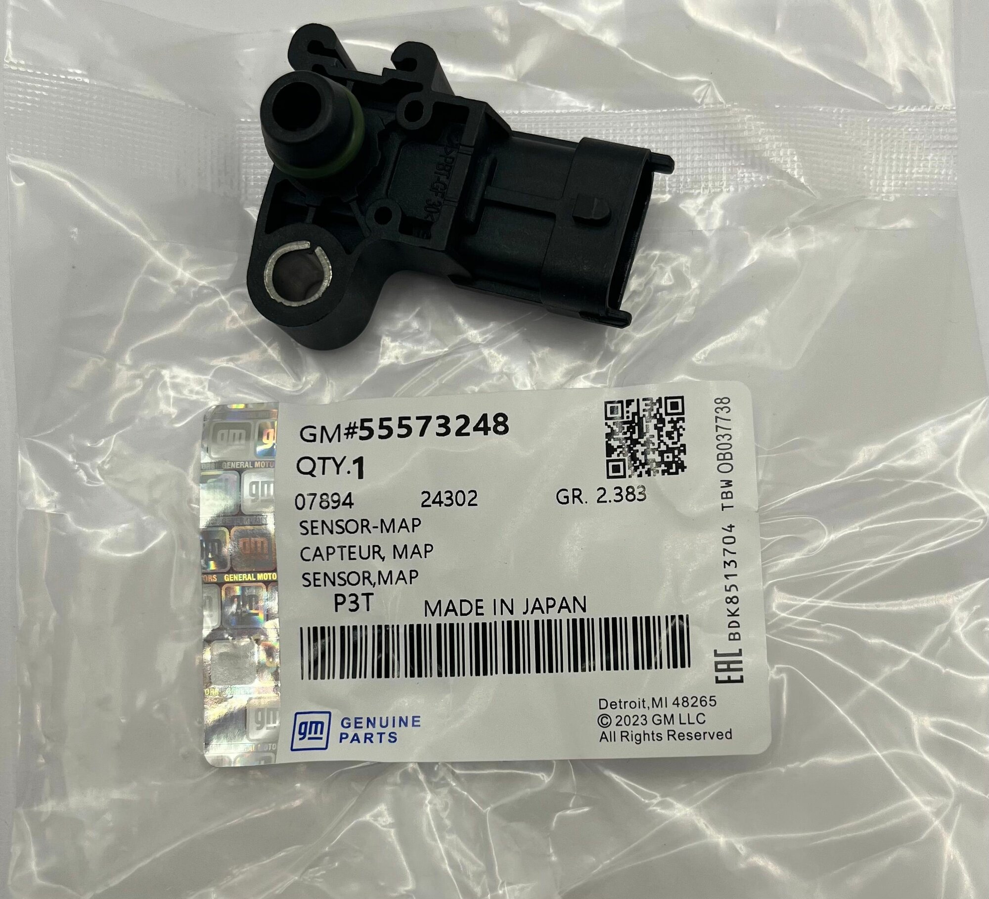 Датчик абсолютного давления для Chevrolet cruze, Opel astra арт. 55573248