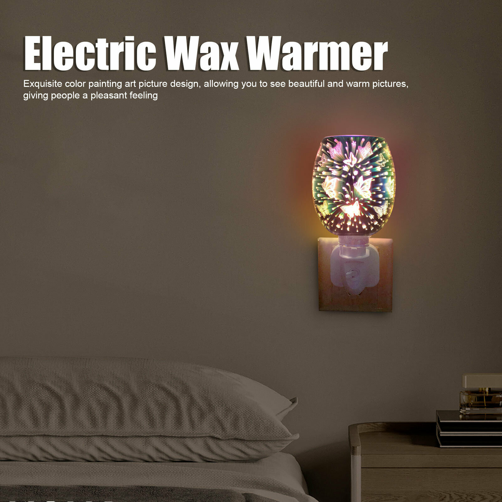 3D Plug In Wax Warmer Электрический бездымный плавитель для свечей Ночник для украшения спальни ГостинаяСША Plug 120 В