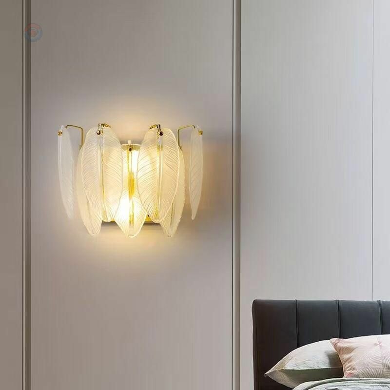 Дизайнерское бра Перья ангела с регулировкой света и яркости для спальни гостиной прихожей настенный светильник тёплый холодный свет