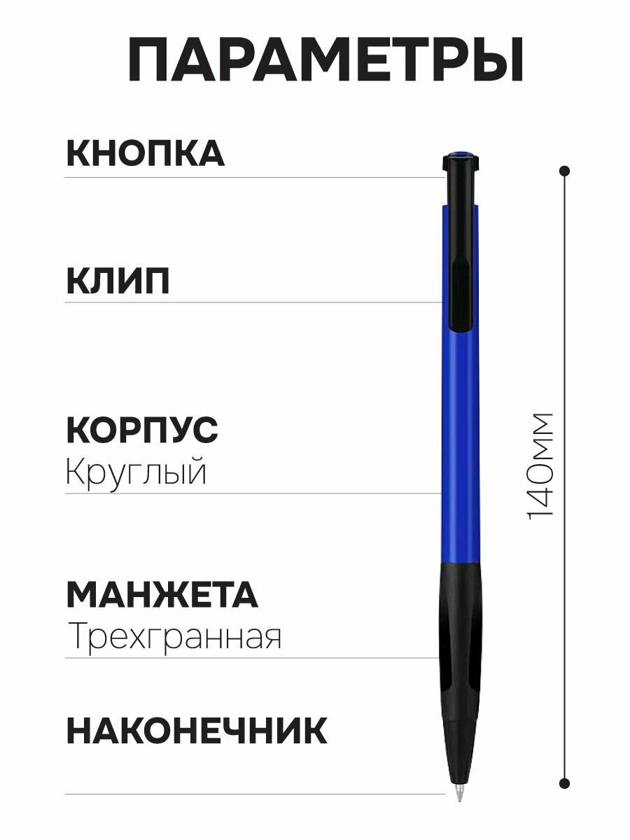 Шариковые синие ручки — фото 1