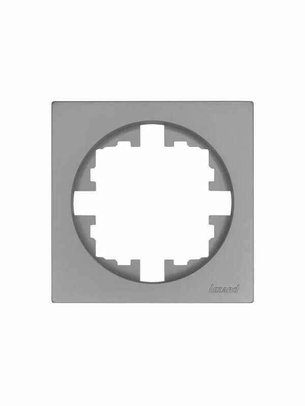 Рамка 1-м OSEN горизонт. квадрат сер. матов. LEZARD 743-7400-146