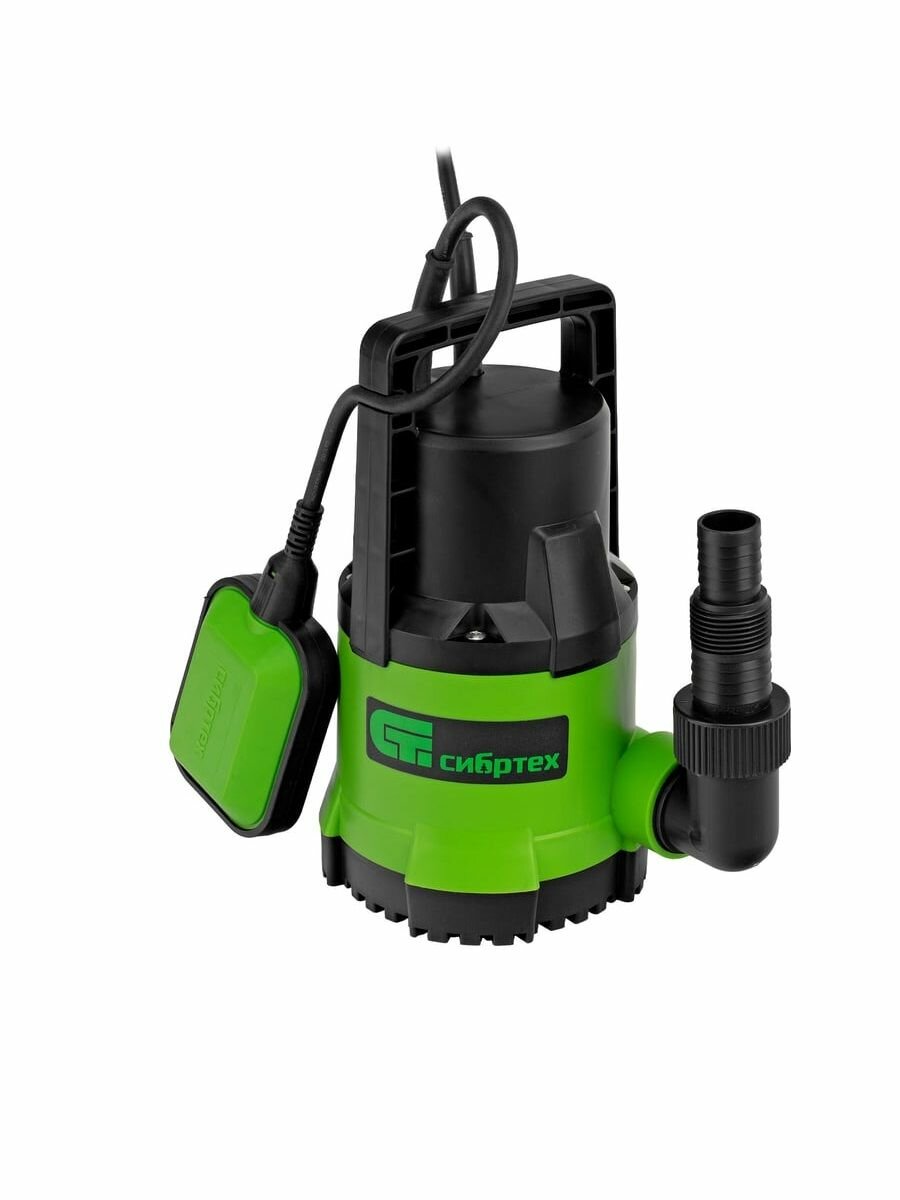 Дренажный насос для чистой воды СИБРТЕХ СДН300-5 300 Вт 6500 л/ч зеленый/черный (97261)