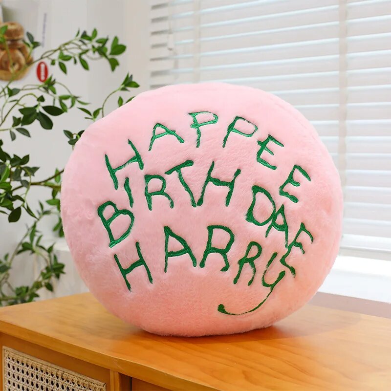 Мягкая плюшевая подушка Хедвиг MINISO Розовый, Birthday Cake