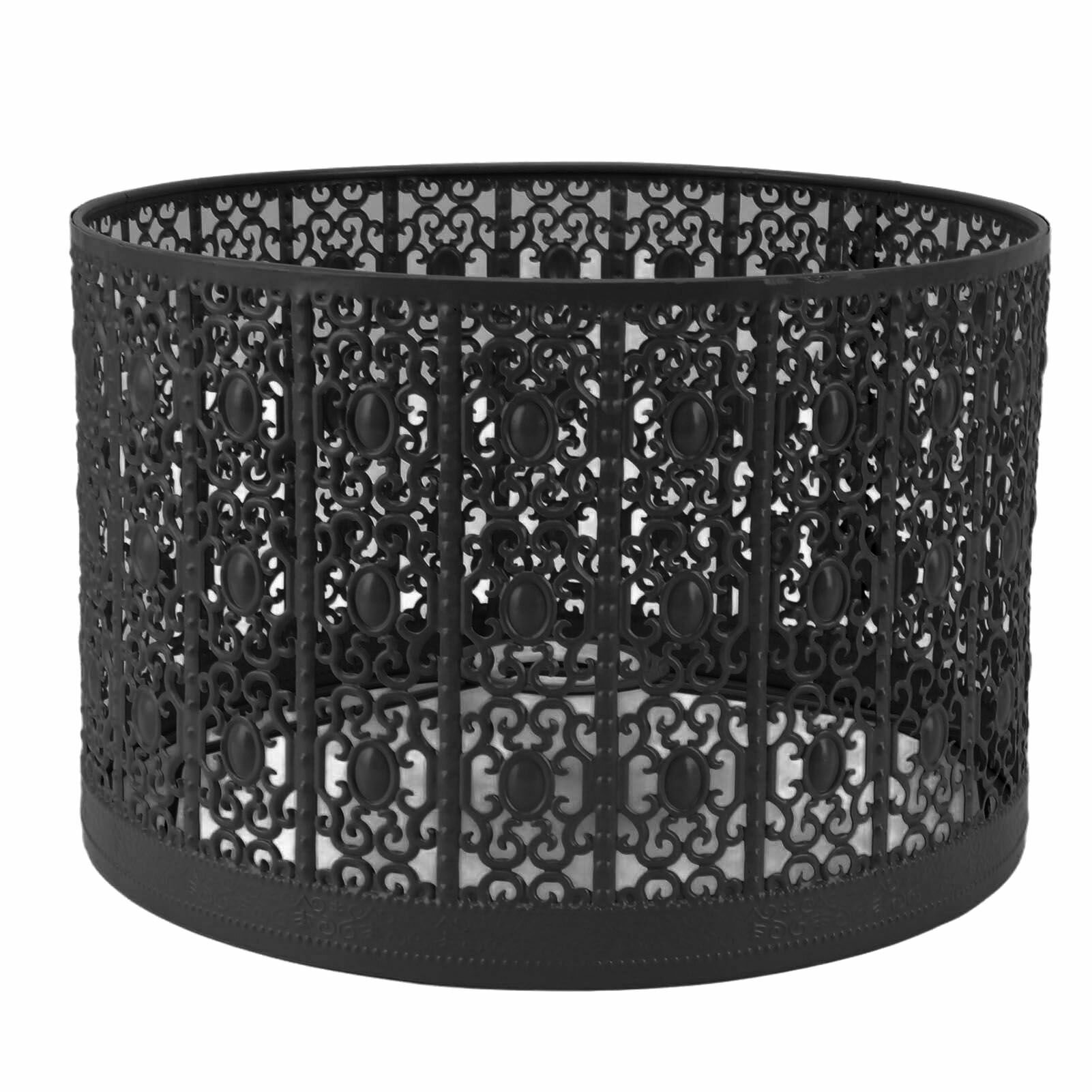 Абажур из полого металла E27 E14, клипса, простая установка, прочный чехол для лампы для стола, спальни, гостиной, дома, черный