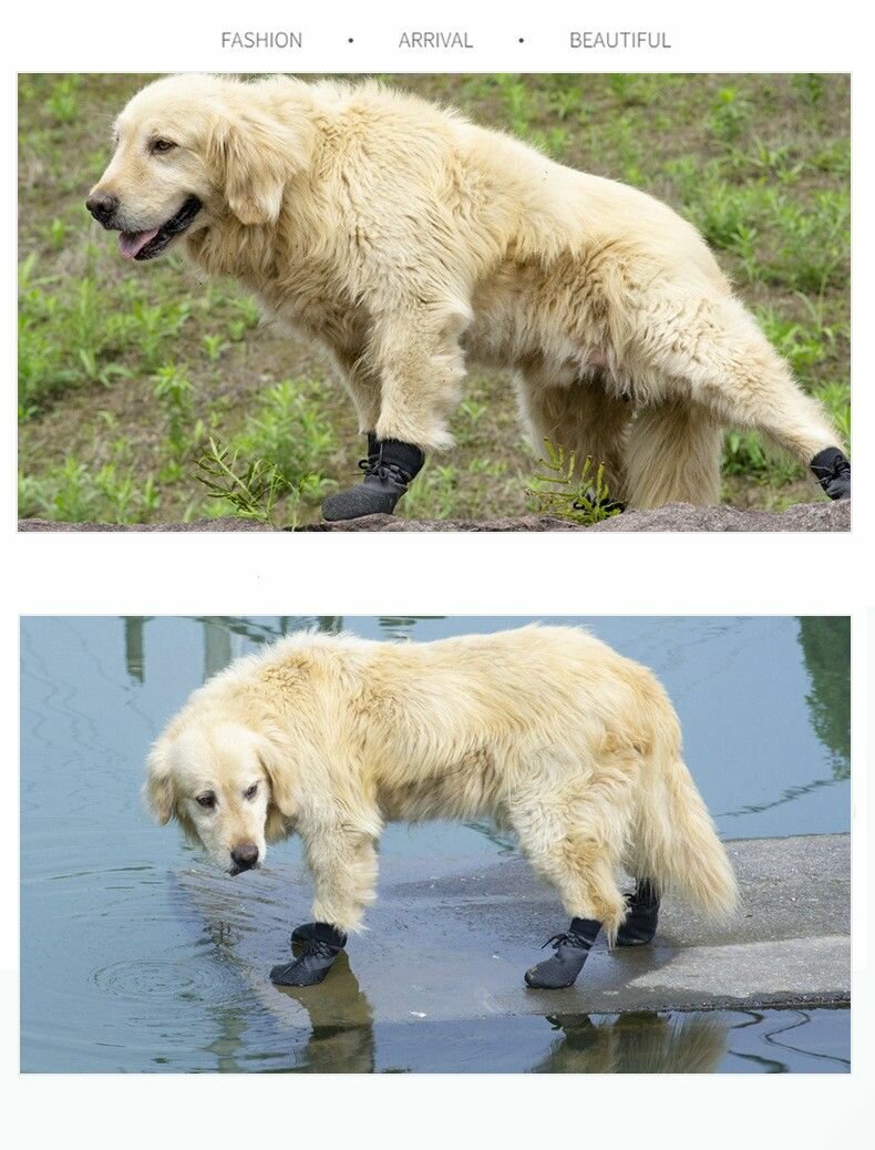 Ботинки для животных, обувь для собак, прорезиненные носочки для кошек. 4 шт