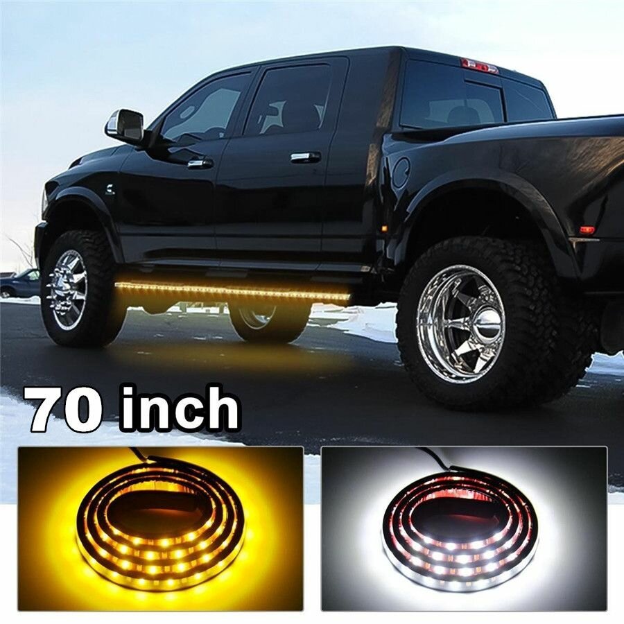 2x 70" боковая ступенька с led-светодиодной лентой для автомобилей, внедорожников, пикапов, jeep, фургонов