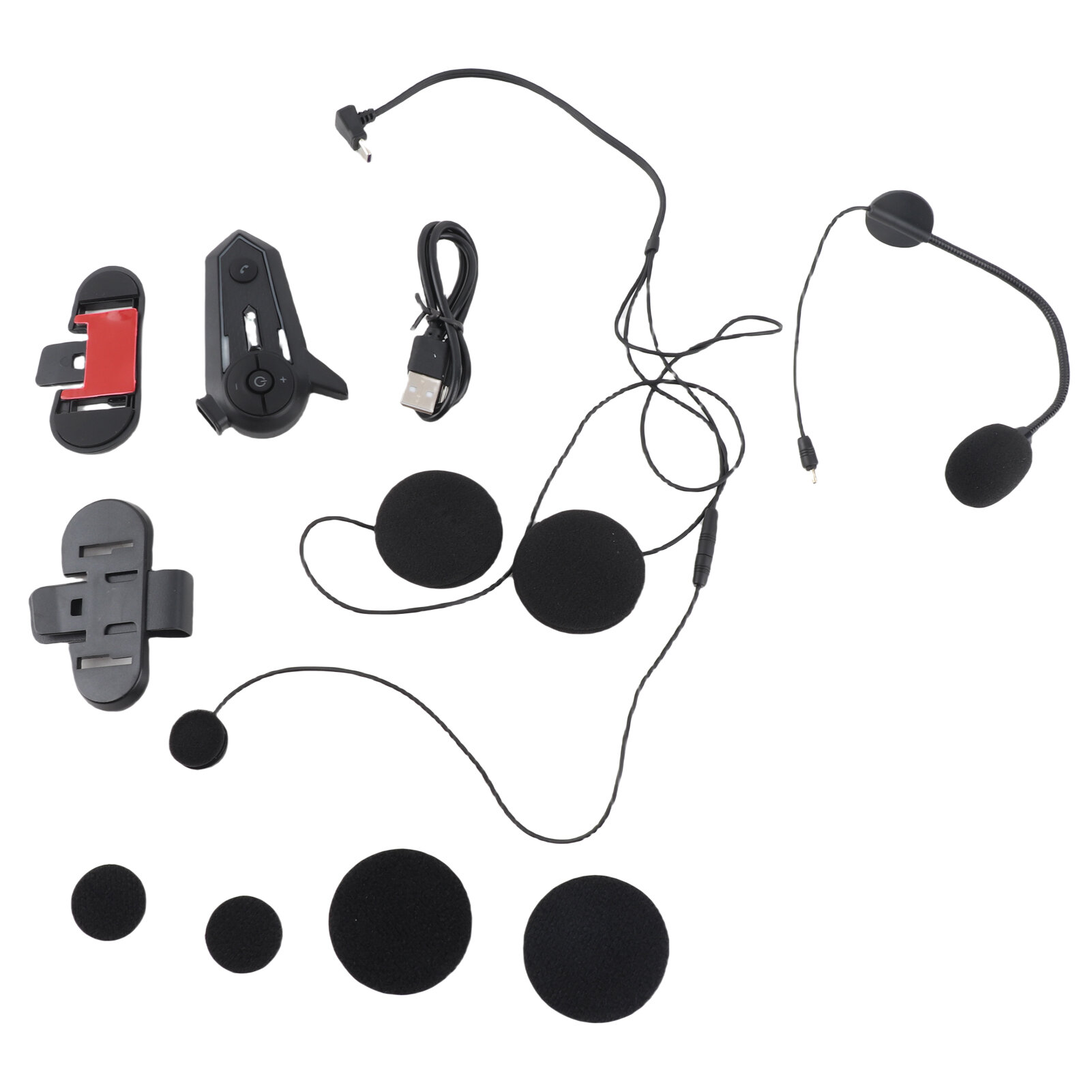 Беспроводная Bluetooth-гарнитура для мотоциклетного шлема с шумоподавлением, водонепроницаемым интеркомом и поддержкой громкой связи для гонщиков на лыжах, квадроциклах и мотоциклах-внедорожниках