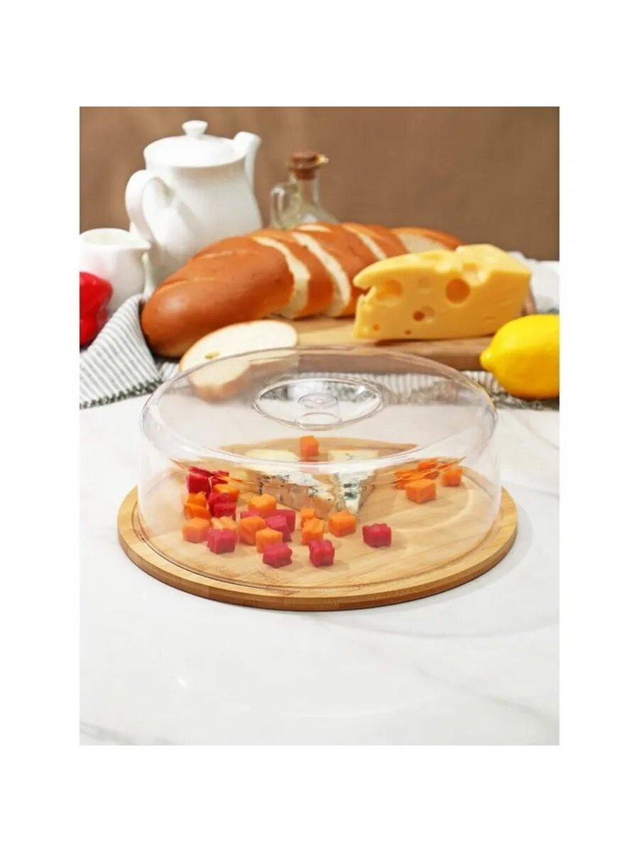 Эко-маслёнка из бамбука для сервировки и хранения