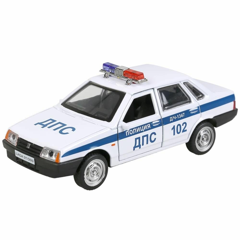 Инерционная металлическая модель Lada 21099 Спутник . Полиция