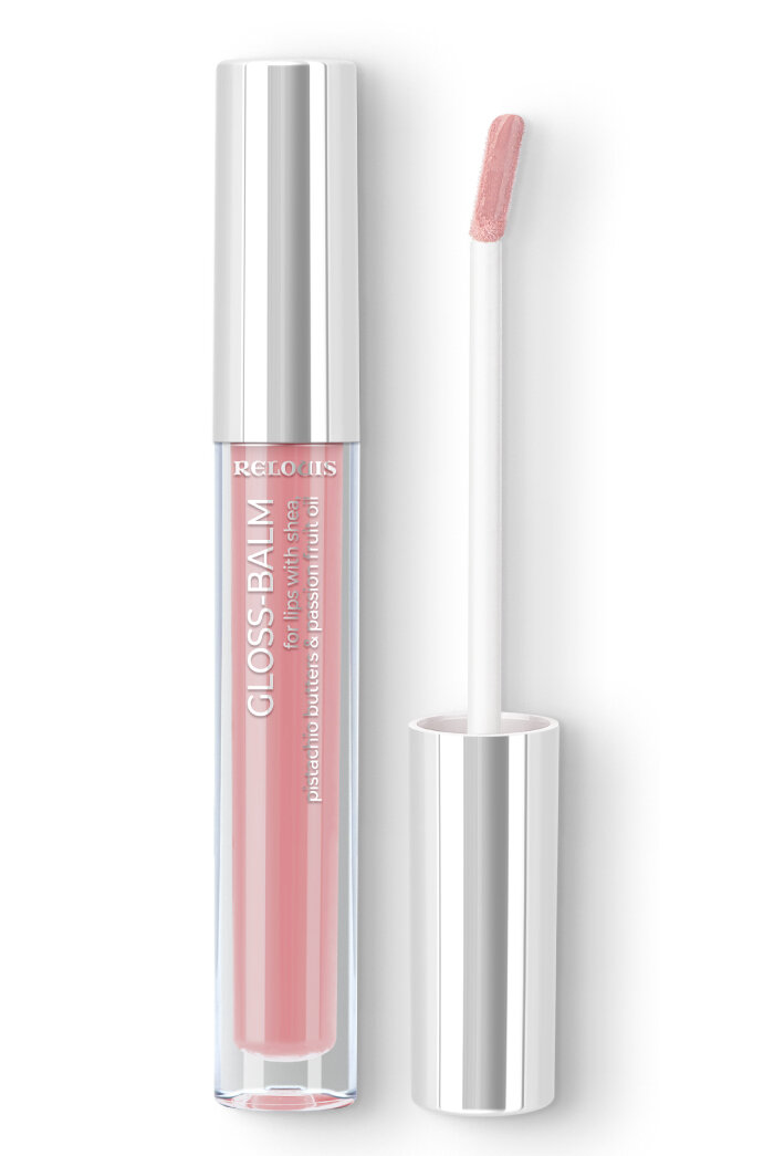 Relouis Gloss-balm Блеск-бальзам для губ c маслами ши, фисташки и маракуйи 3 г. №09 sugar candy (светлый нежно-розовый)