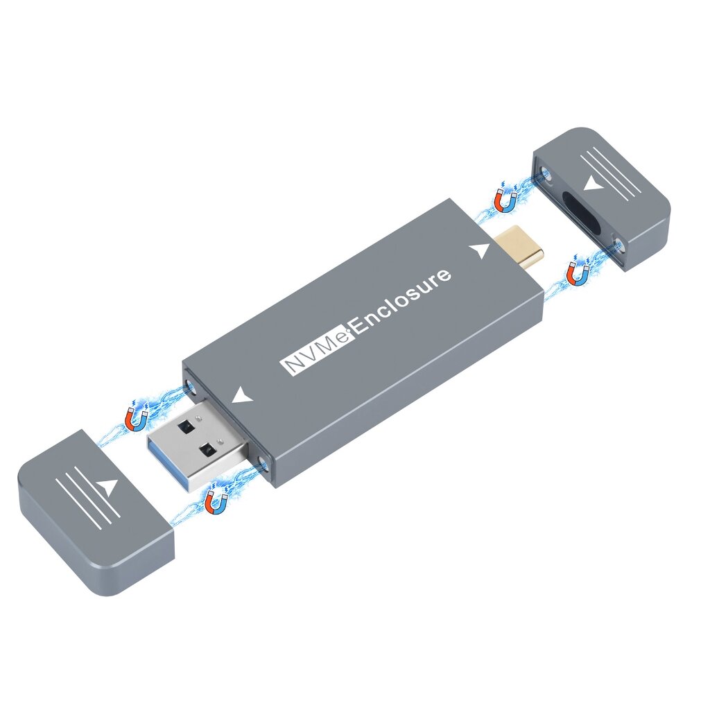 10Gbps USB3.2 M.2 NVMe SSD 2230 Enclosure Metal Case External SSD