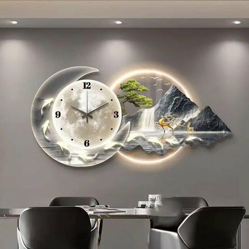 KNOW EASY-Настенные часы, 100 см х 50 см