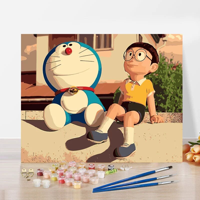 Раскраска "Импровизация", акварельные краски, с меловыми карандашами, плакат