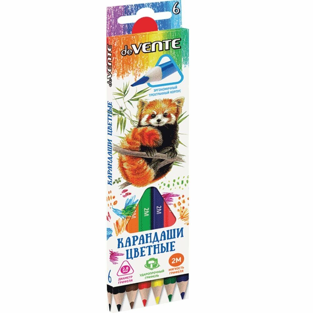 Карандаши цветные deVENTE 6 шт.