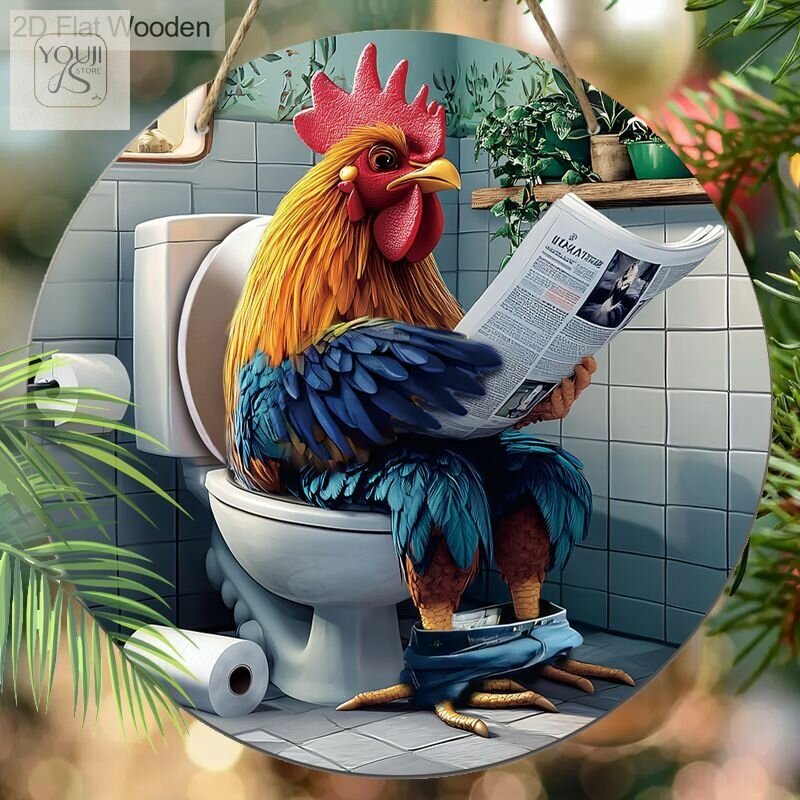 2D Деревянная круглая вывеска, подвесной декор окна