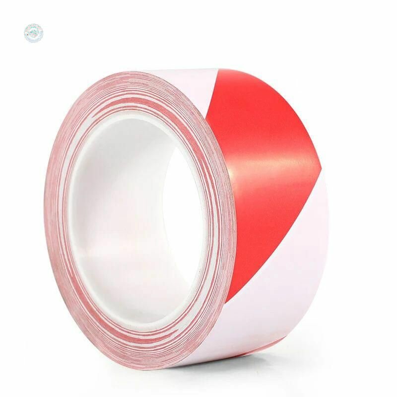 Сигнальная предупреждающая лента ПВХ для зон изоляции, цветная маркировочная клейкая лента для пола и упаковки, устойчивая к атмосферным воздействиям
