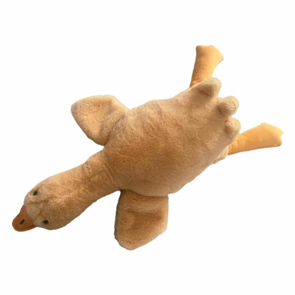 Большая мягкая игрушка Гусь 50 см / Подушка-обнимашка / Гигантский белый гусь-обнимусь