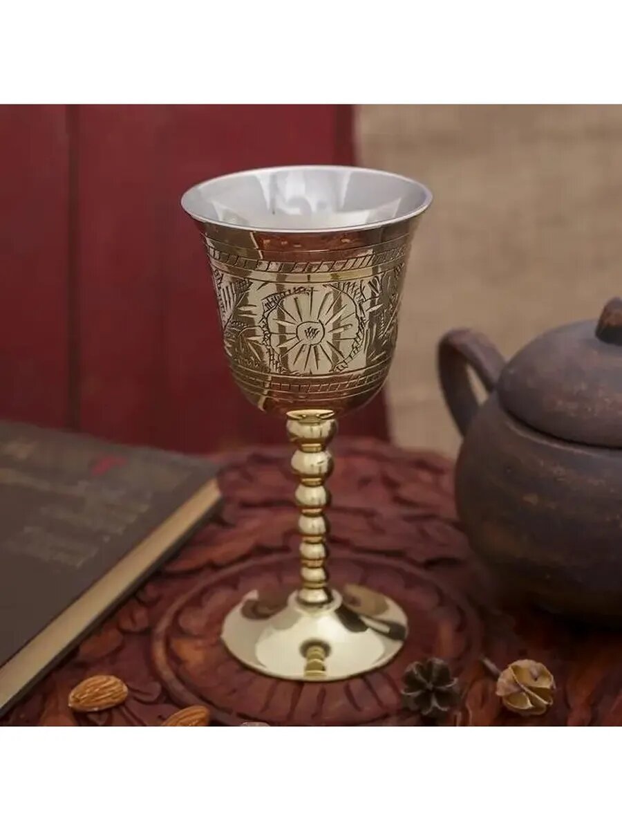 Бокал латунь для вина 8х7х17 см