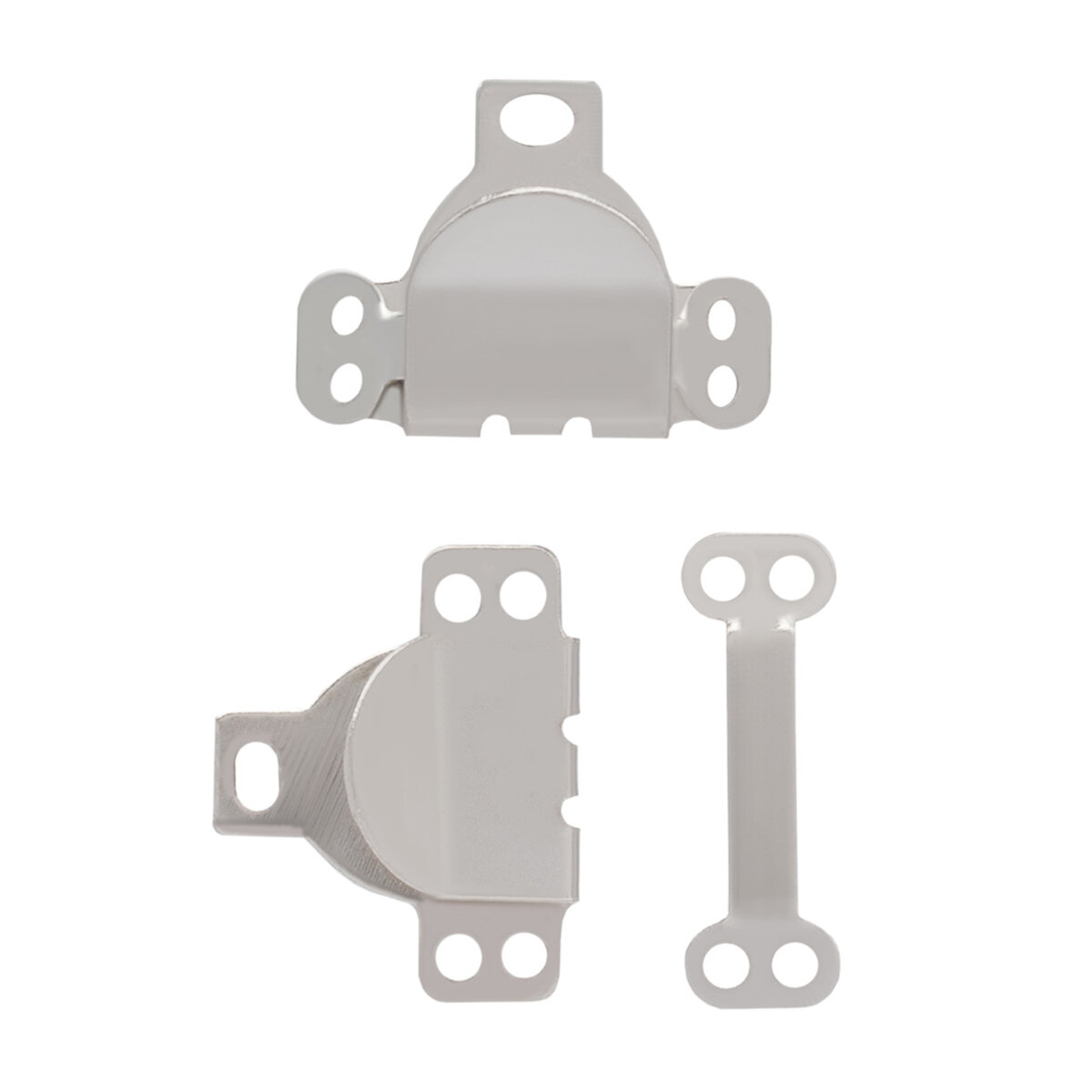 Крючки для одежды пришивные потайные, 3 шт, металл, Hobby&Pro (никель)